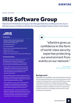 Case study: eSentire - Iris Software
